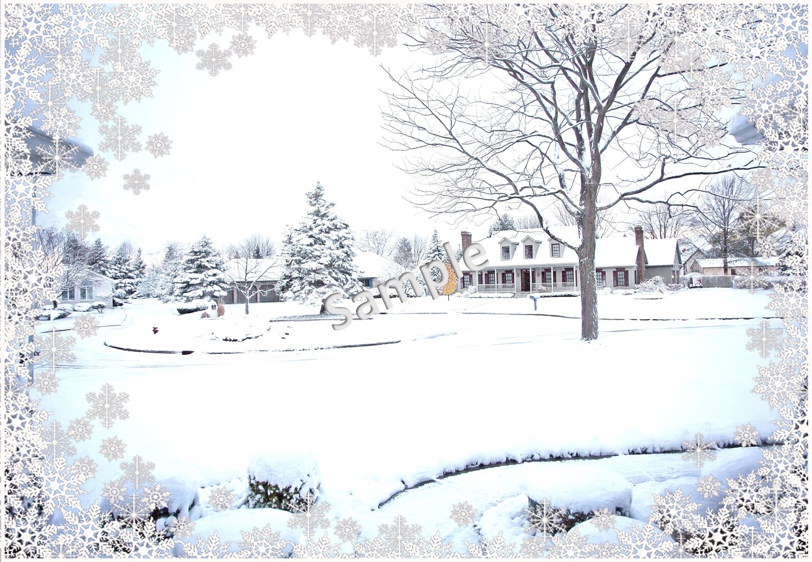 Printable Winter Snow Scene Backgrounds Journal Pages | Etsy