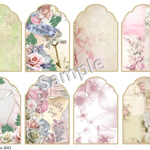 28 Shabby Chic Vintage Labels Ephemera for Journals, Scrapbooks, Cards ...