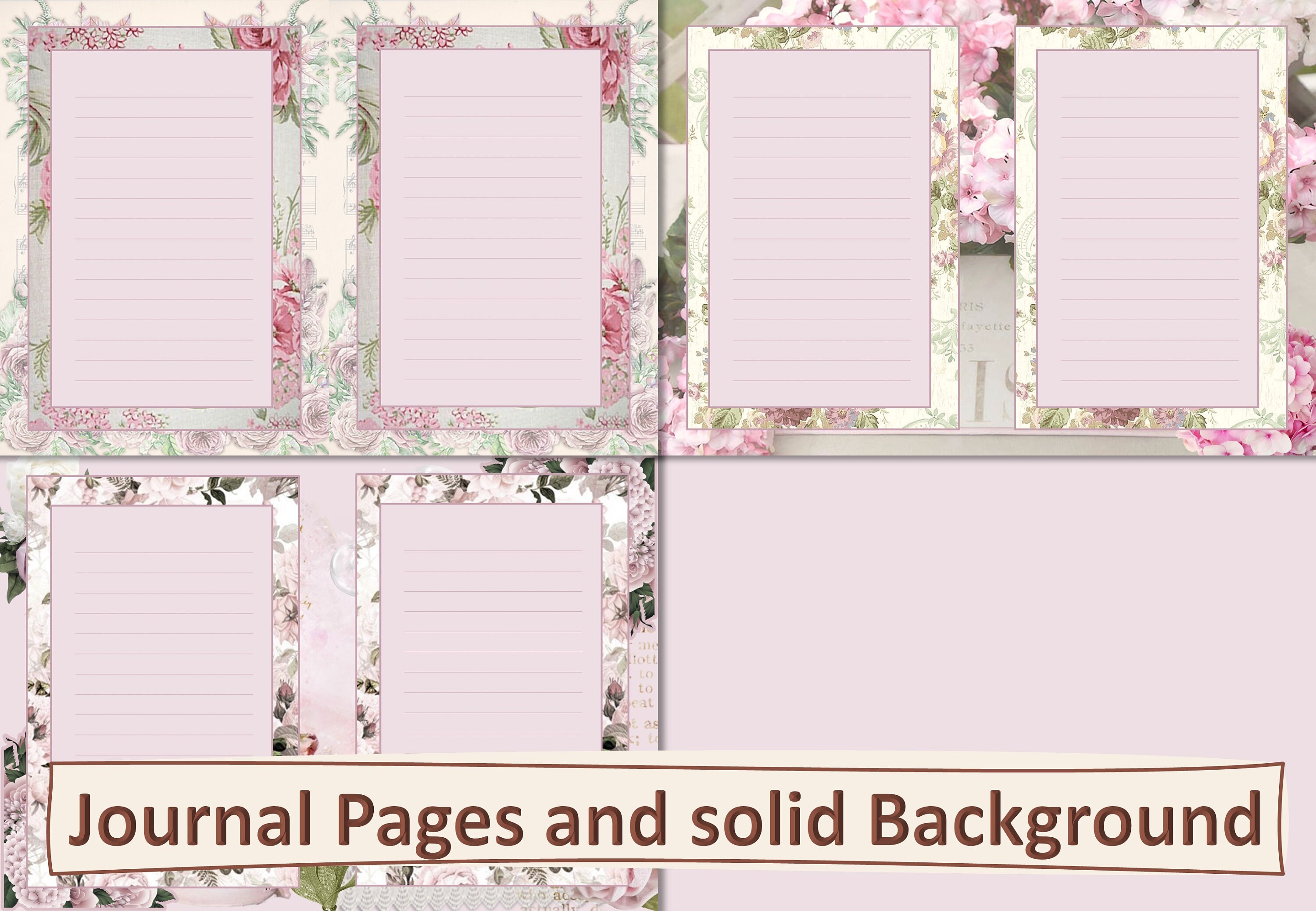 Printable Journal Kit Shabby Chic Summer With Pockets Tag - Etsy