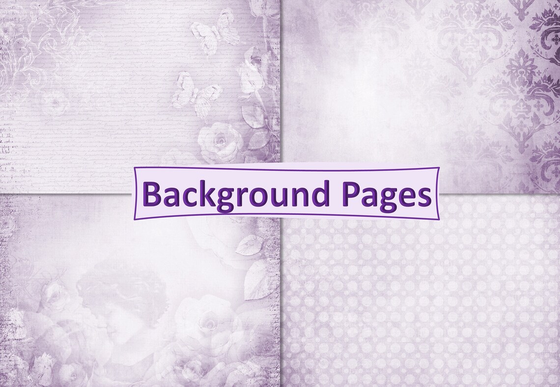 Printable Junk Journal Kit. Purple Dreams. Purple Backgrounds - Etsy