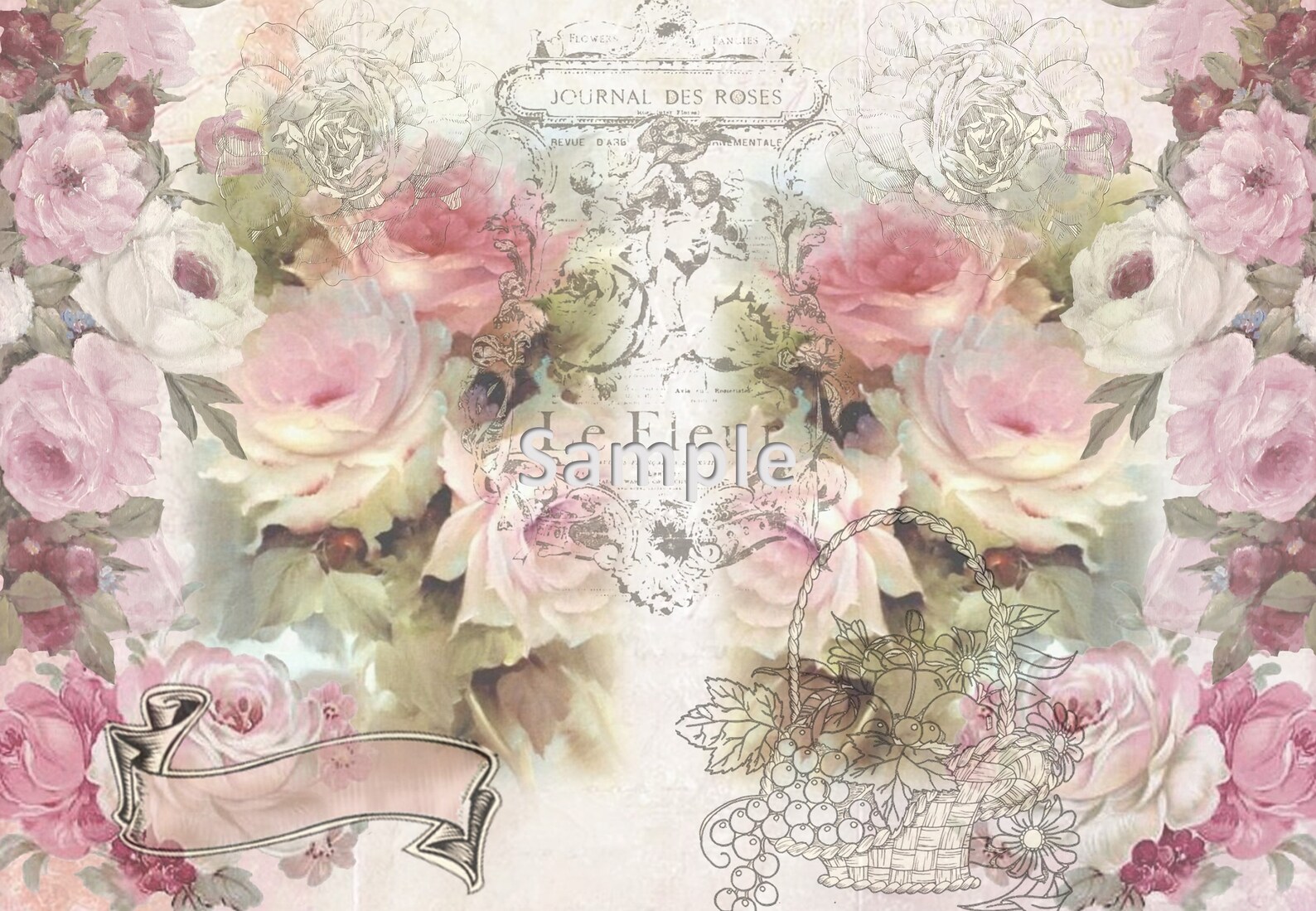 Shabby Chic Backgrounds. 5 A4 Size Papers. Digital Paper - Etsy