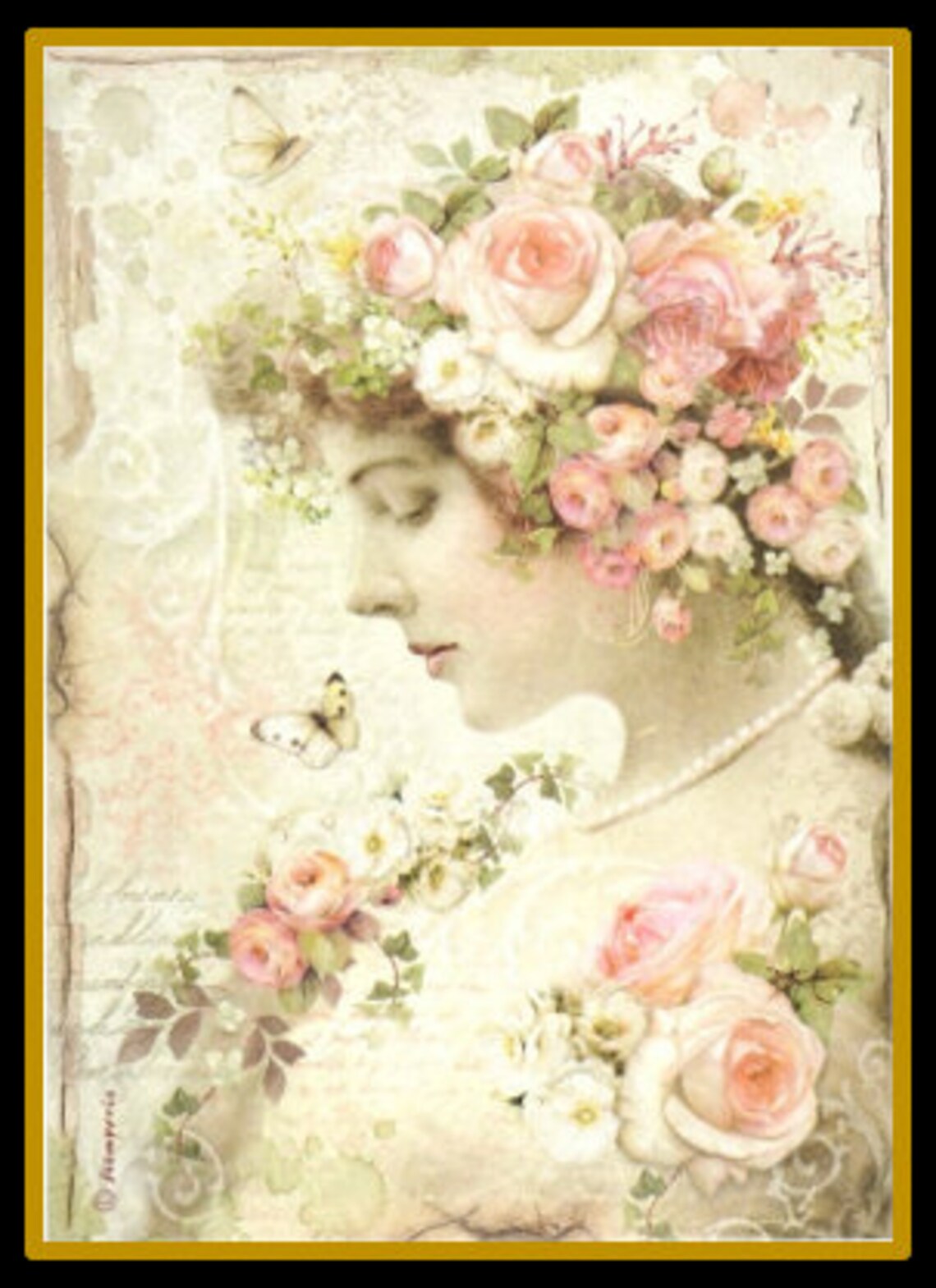 Vintage Flower Girl Collage Sheet JPEG Printable PNG and SVG | Etsy UK