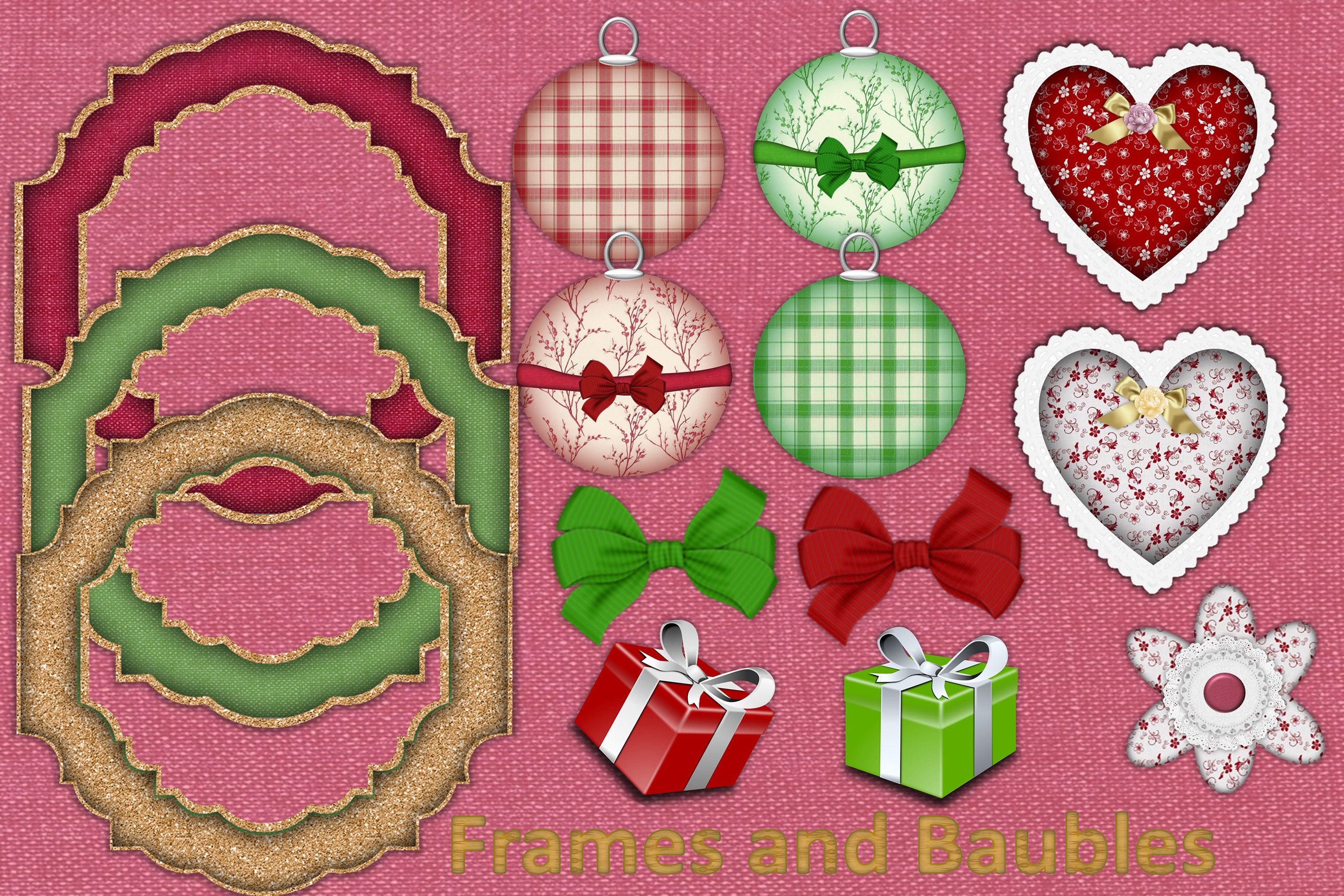 Christmas Clipart Bundle 75 Elements for Commercial Use - Etsy