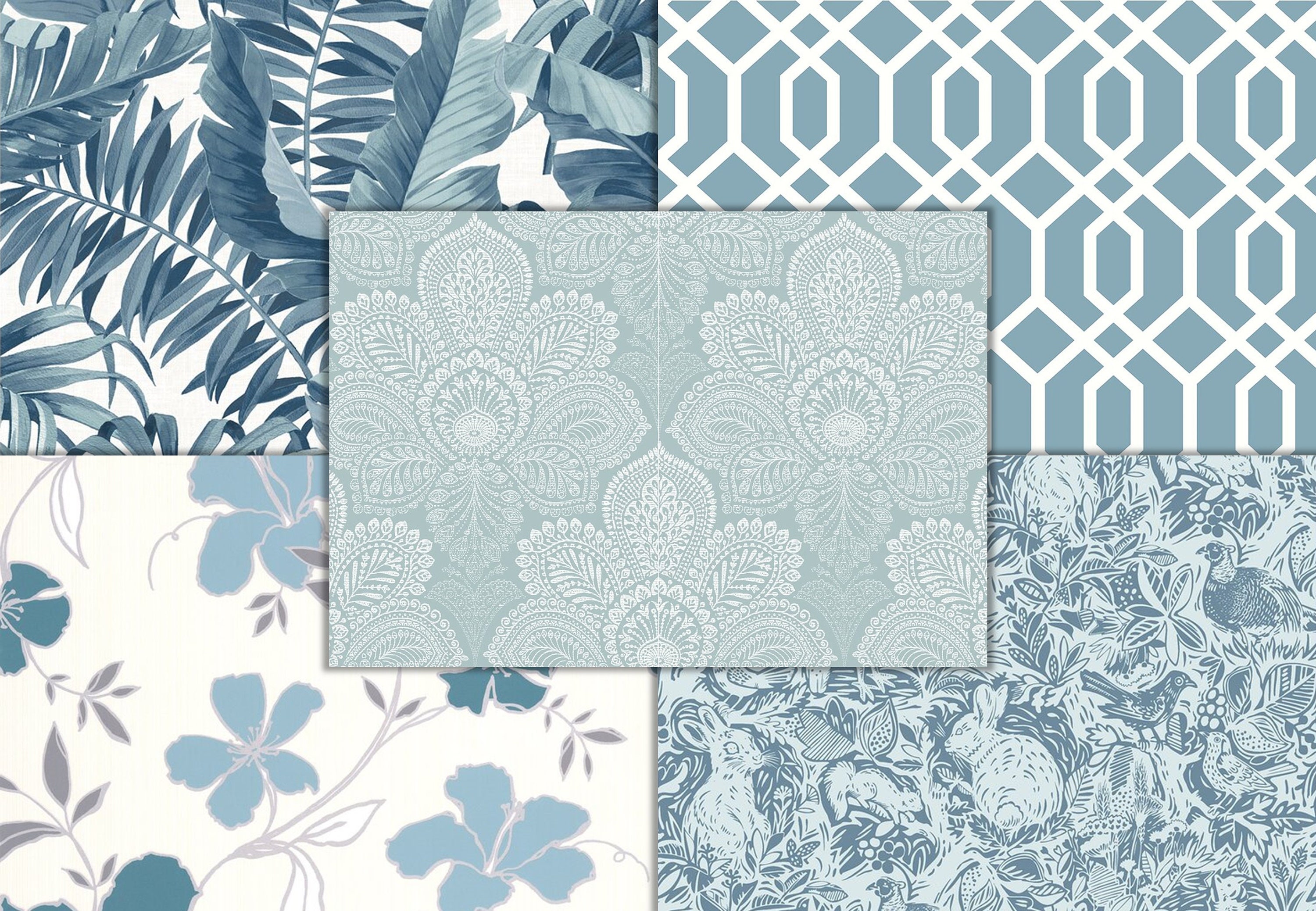 30 Printable Retro Blue and Pink Backgrounds Digital Paper A4 - Etsy