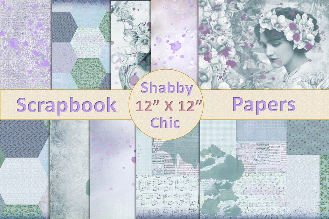 Shabby Chic Patchwork 12 X 12 Scrapbook Papers. Commercial Use - Etsy UK