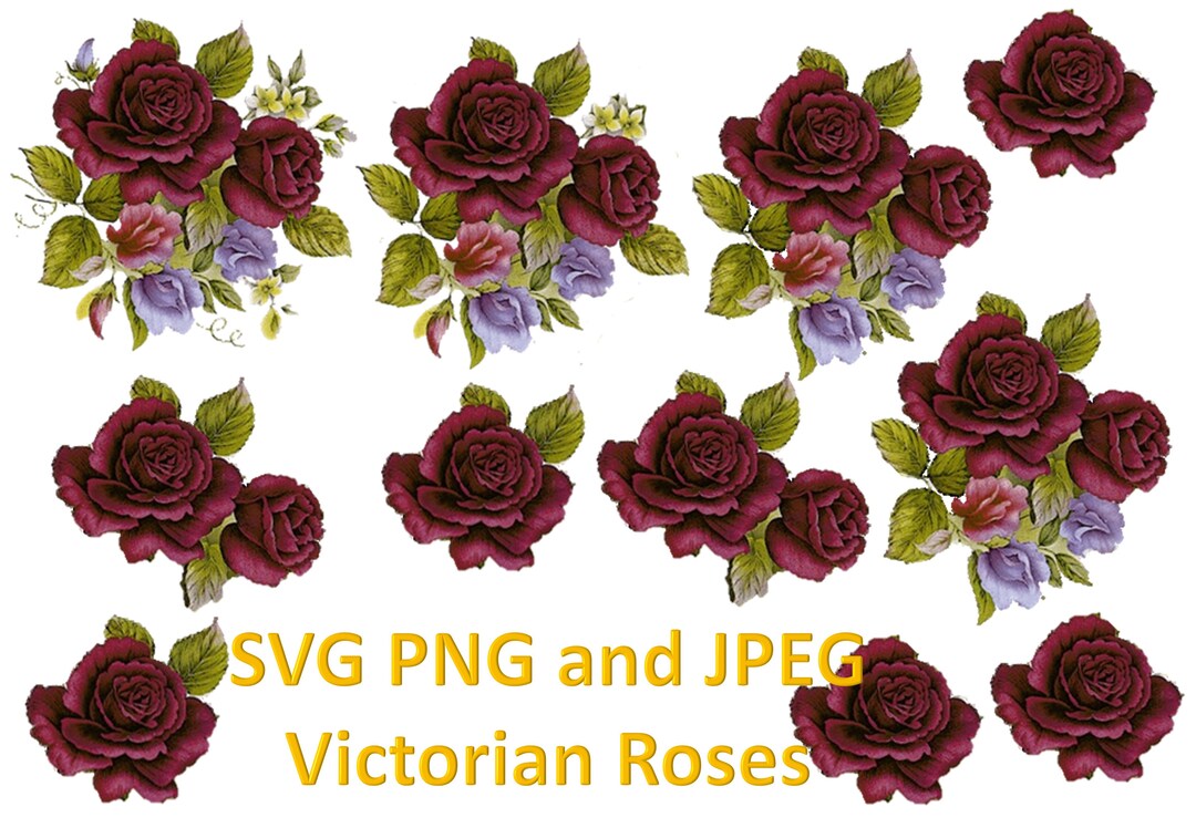 Printable Collage Sheet A4 With SVG, JPEG and PNG Files. Victorian ...