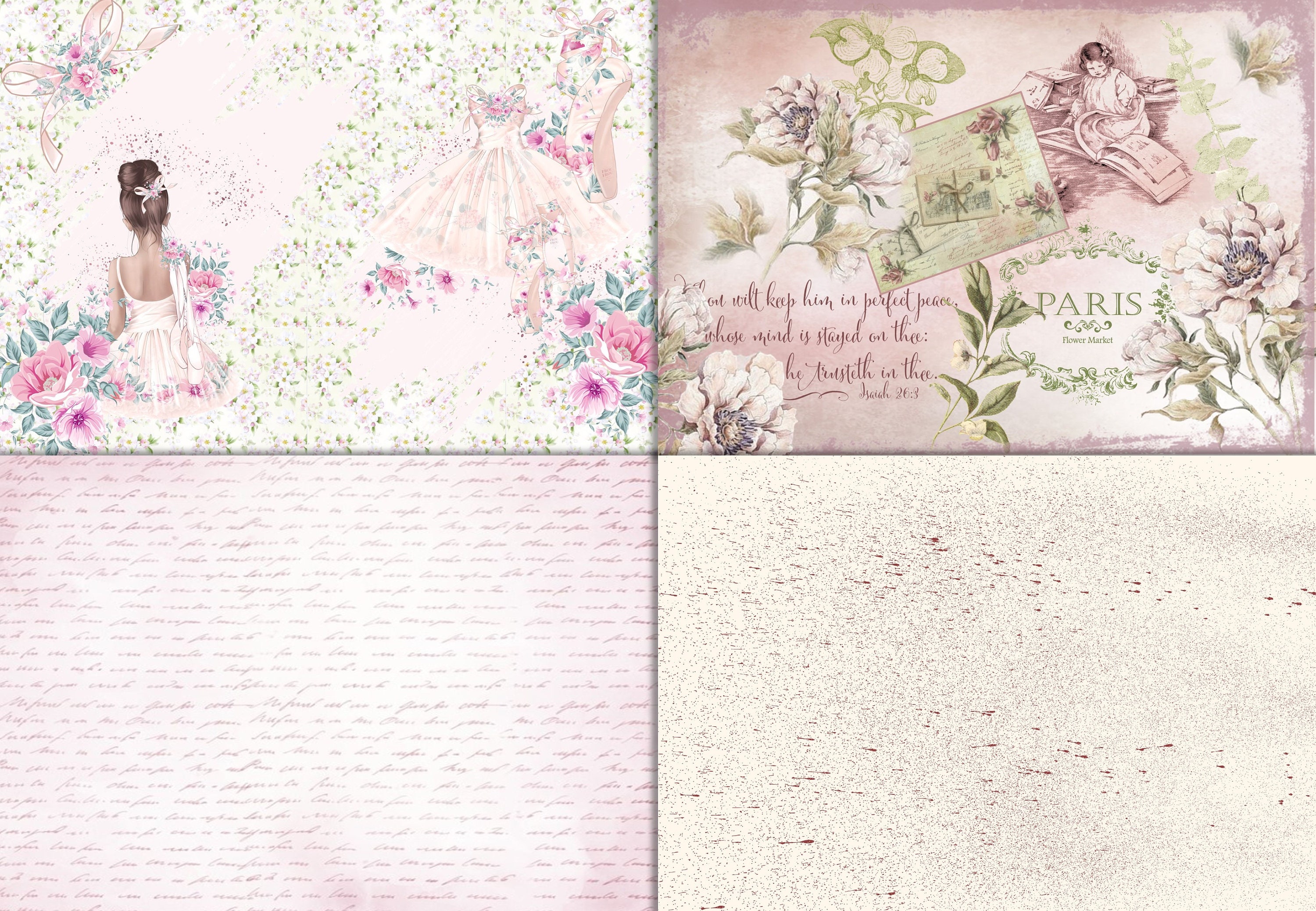 Printable Shabby Chic Collage Pages 20 Journal Filler Pages - Etsy