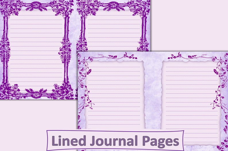 Lilac Days Printable Journal Kit With Free Ephemera. JPEG and | Etsy