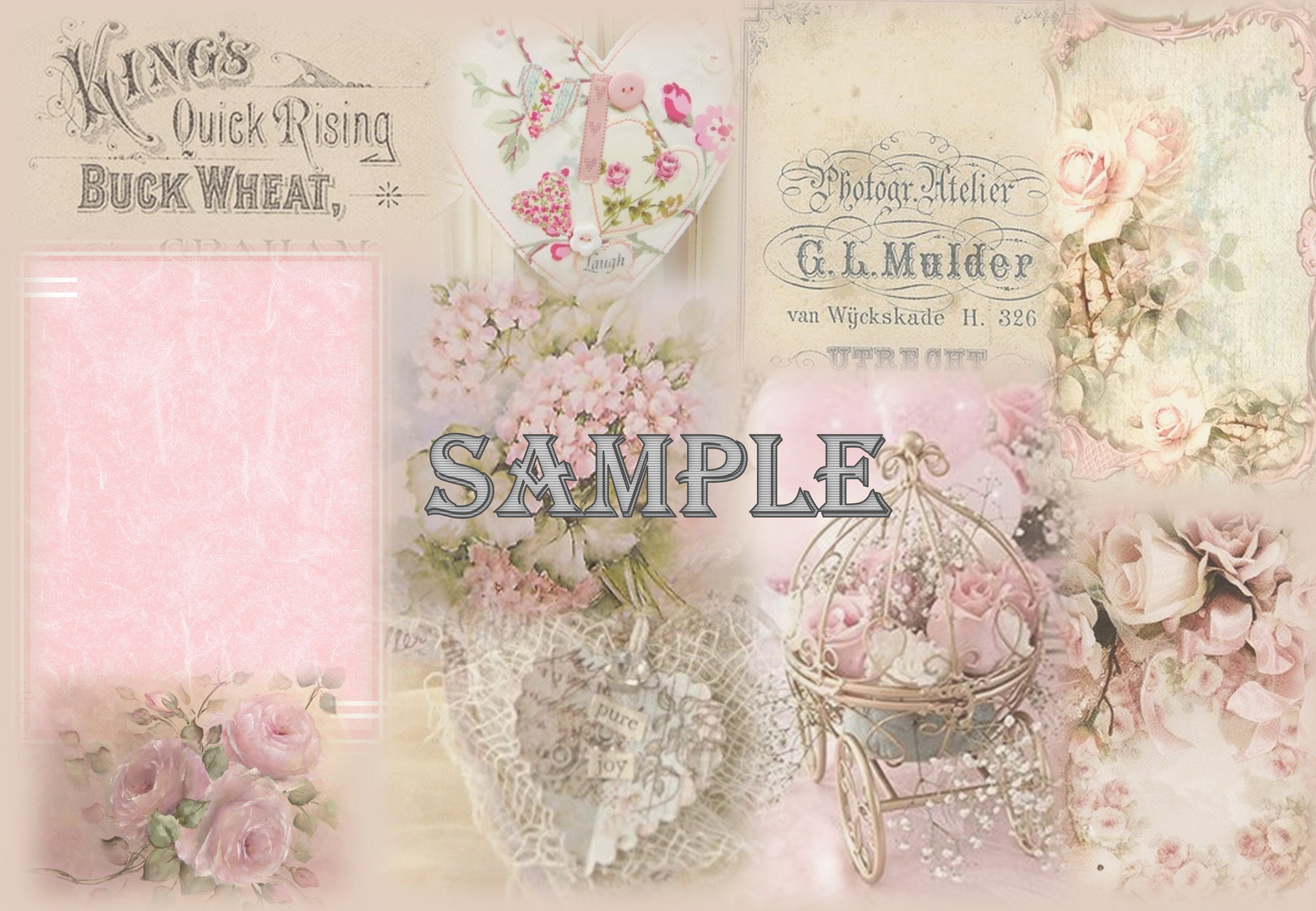 Printable Junk Journal Kit With Free Ephemera. Shabby Chic - Etsy
