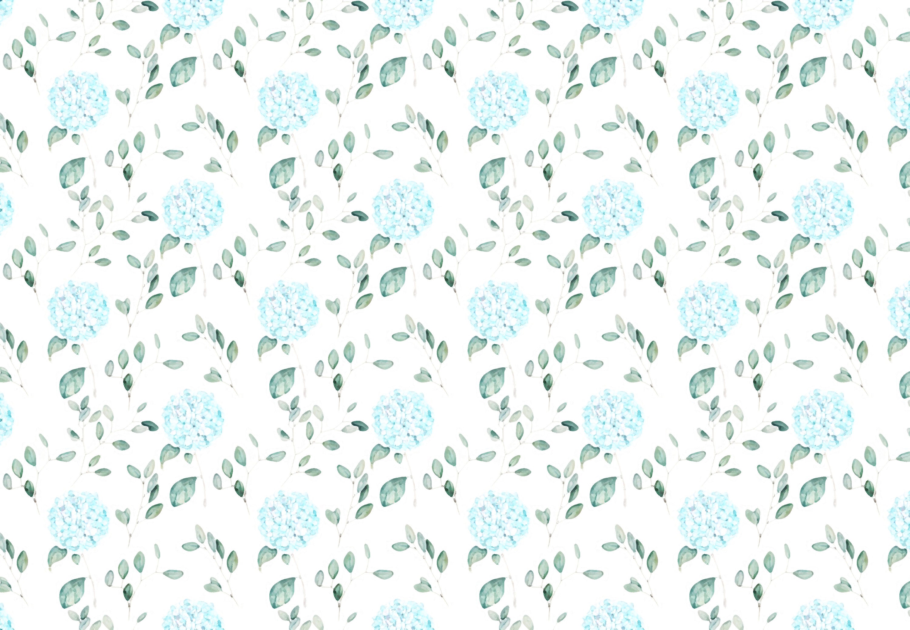 Printable Blue watercolour Floral Background pages. 10 A4 | Etsy