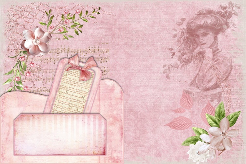 Printable Shabby Chic Vintage Journaling Kit with Free | Etsy