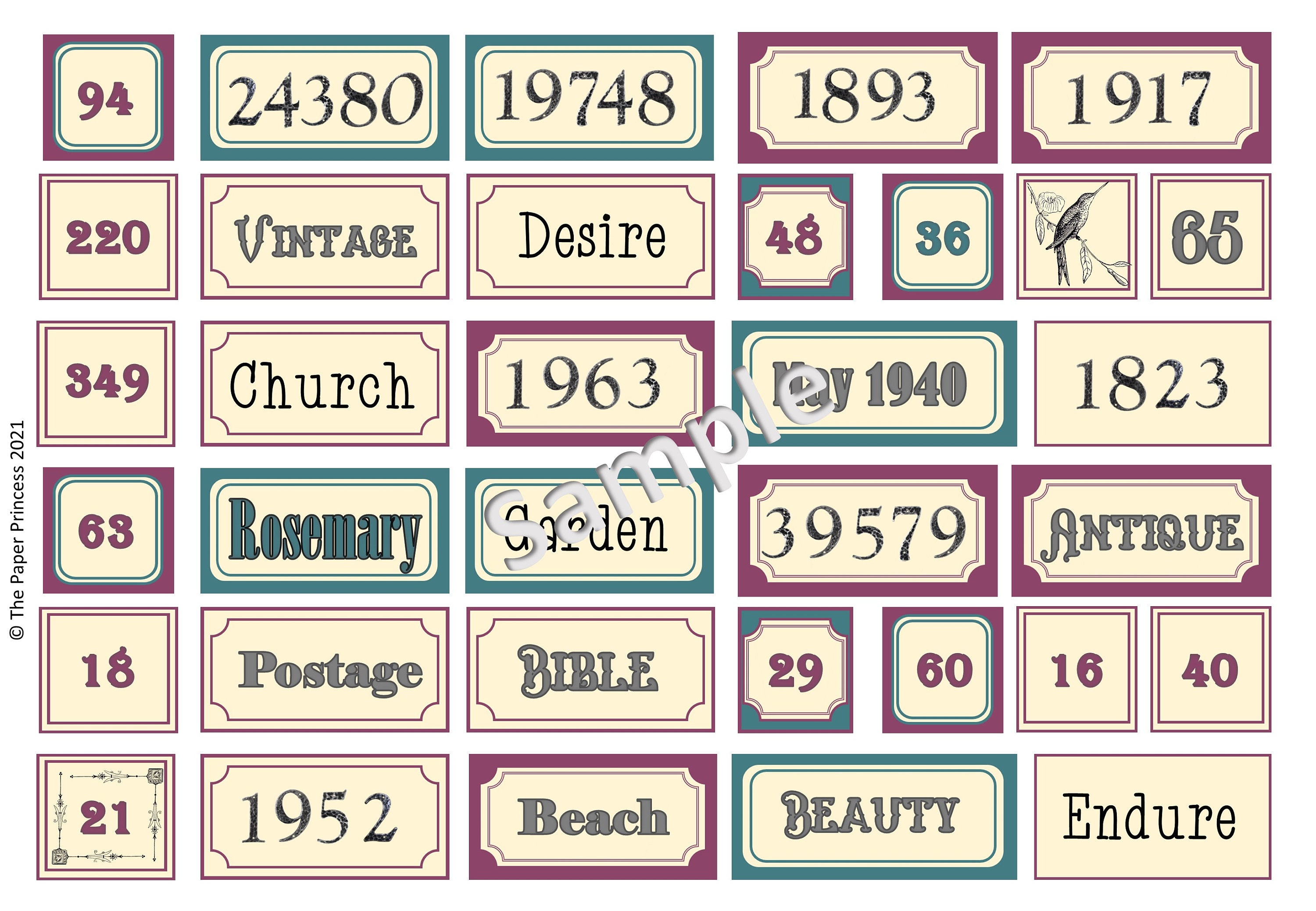 Printable Vintage Labels Ephemera for Journals Scrapbooks and - Etsy
