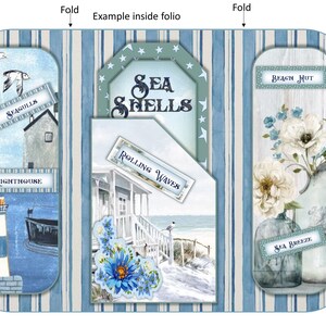 Printable Nautical Folio in a Matching Box Kit. Beach, Seaside ...