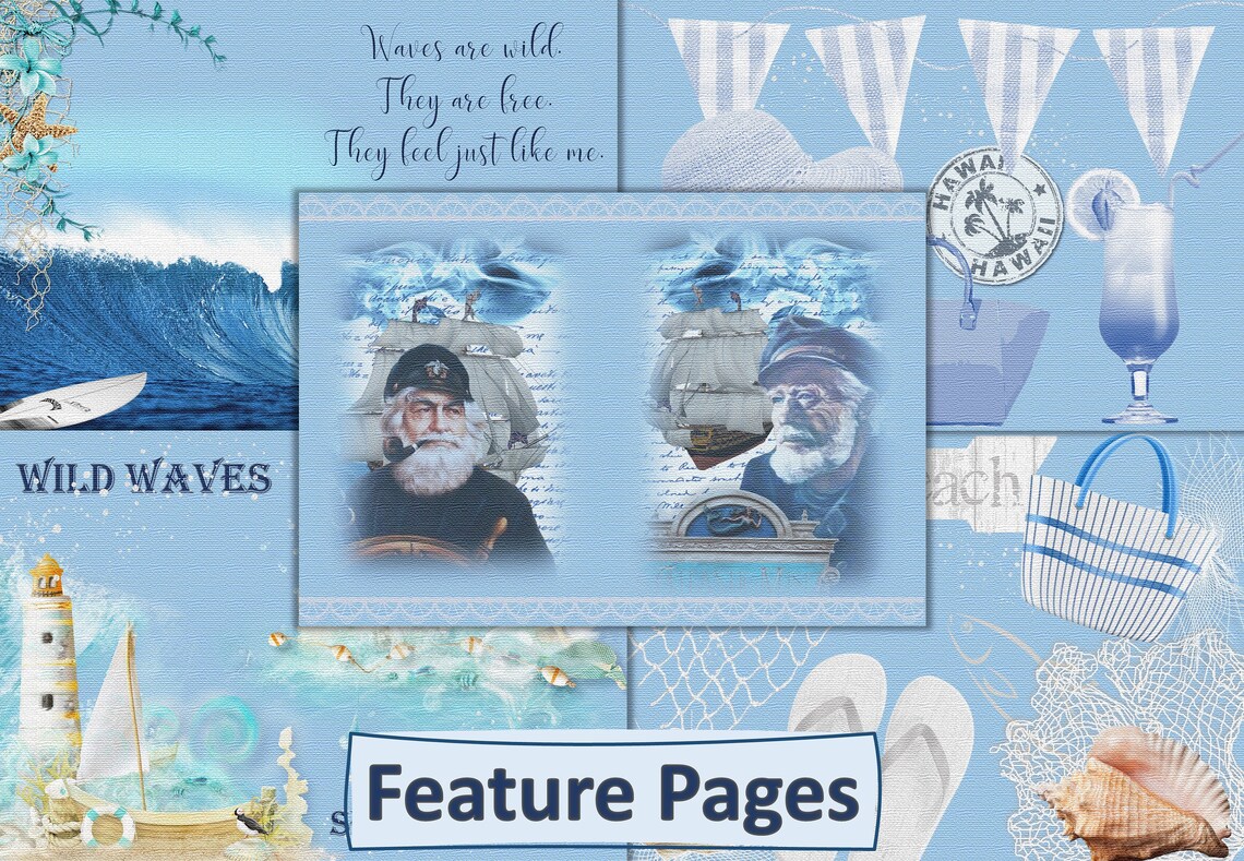 Nautical Journal Kit Seaside Beach Sea Sailing With Free | Etsy Canada