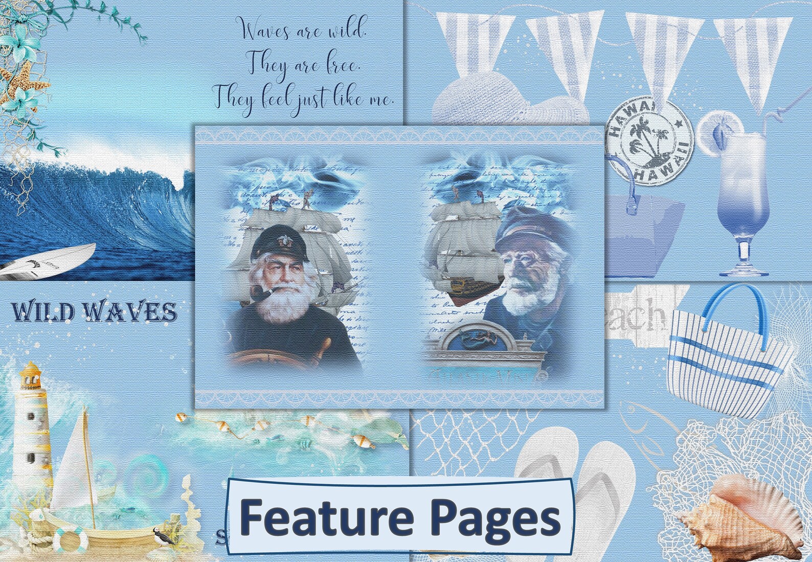 Nautical Journal Kit Seaside Beach Sea Sailing With Free | Etsy Canada