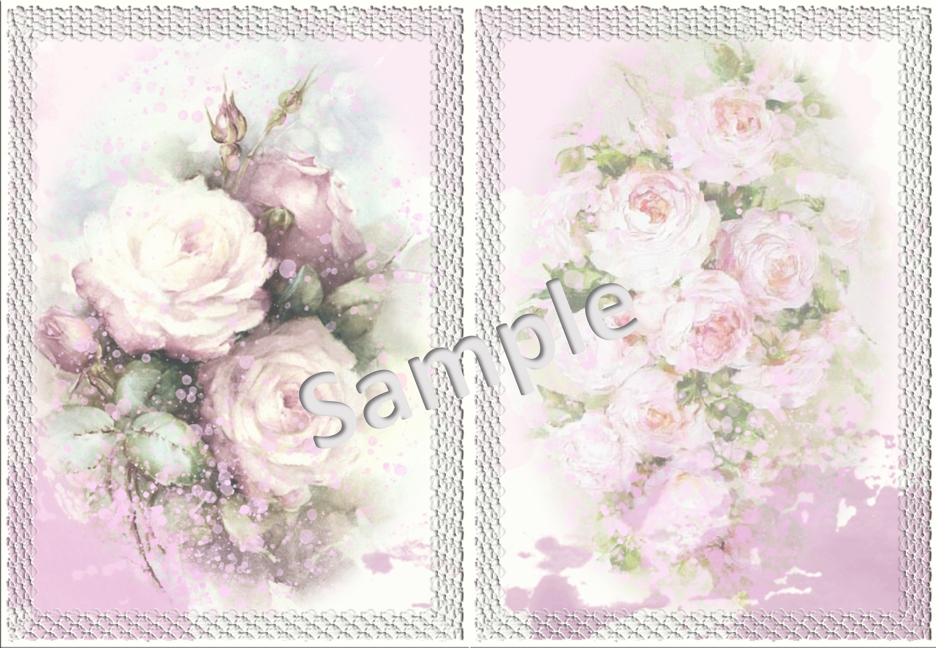 Printable Shabby Chic Journal Kit. Blushes and Blooms. Free - Etsy Canada