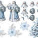 Christmas Clipart Bundle With Free Backgrounds Pack and Free Card ...