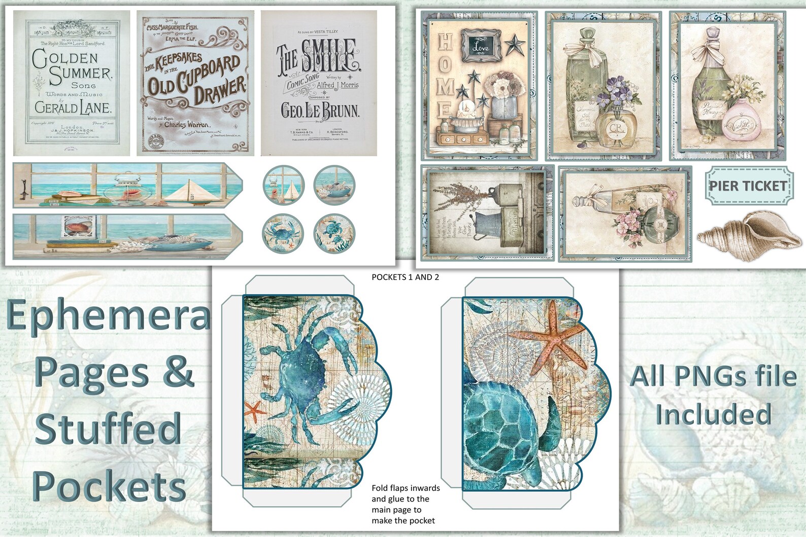 Printable Nautical Journaling Kit With Free Ephemera. JPEG, PDF and PNG ...