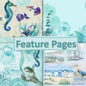Printable Nautical Ships and Sea Life Journaling Kit With Free Ephemera ...