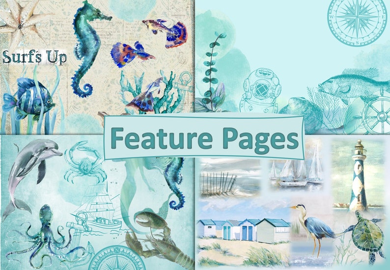 Printable Nautical Ships and Sea Life Journaling Kit With Free - Etsy