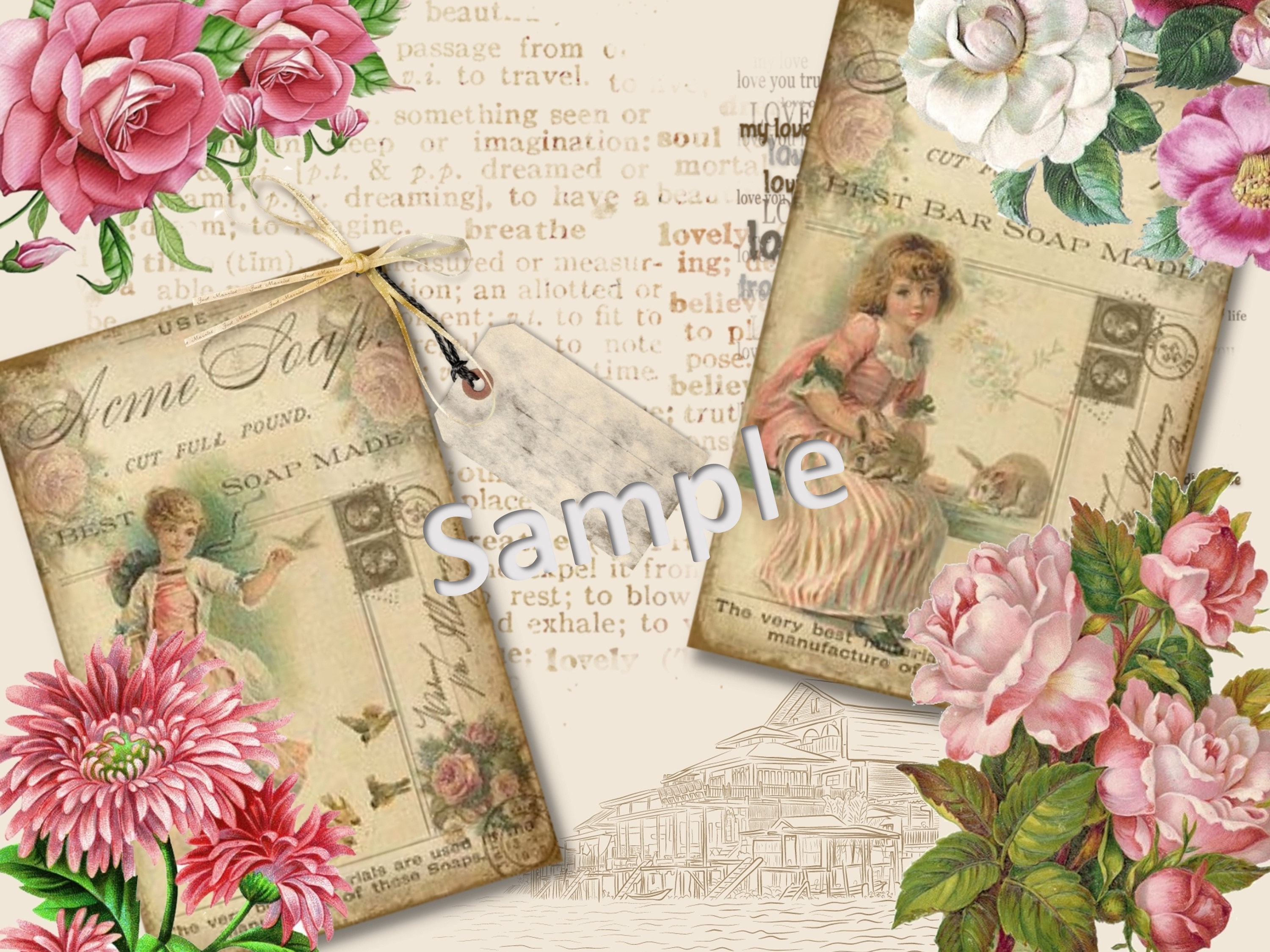 Printable Victorian Collage Journal Pages Backgrounds. 8.5 X | Etsy UK