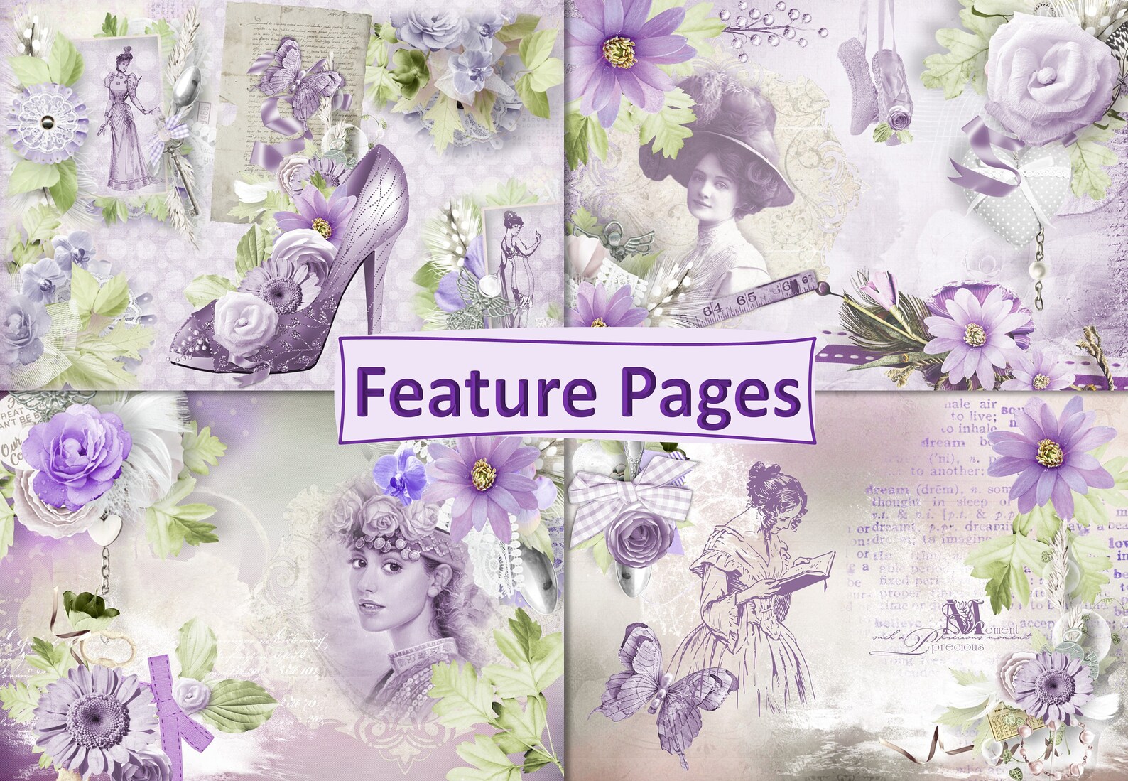 Printable Junk Journal Kit. Purple Dreams. Purple Backgrounds - Etsy