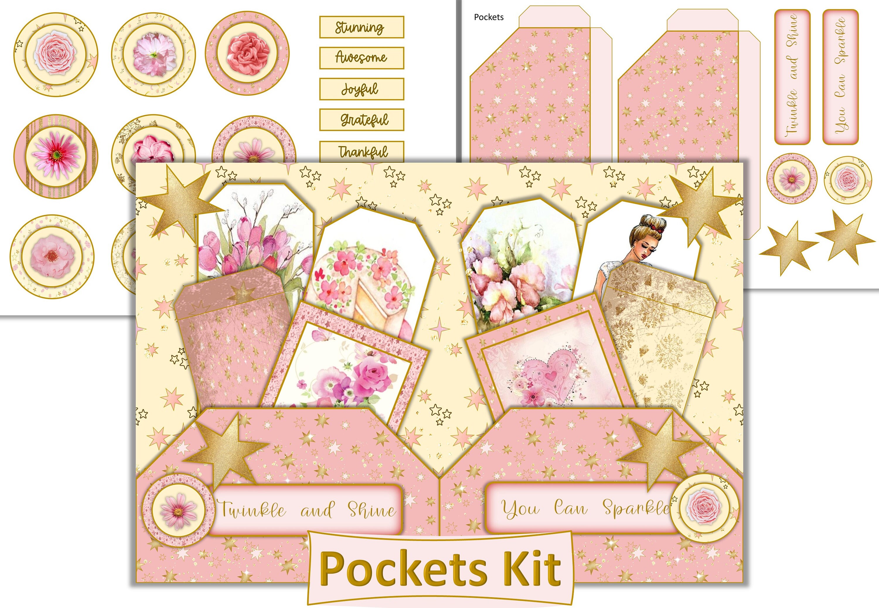 Printable Modern Journal Kit With Free Ephemera. 40 Page - Etsy