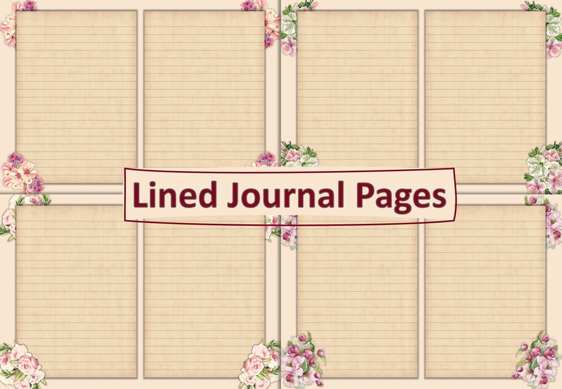 Printable Shabby Chic Vintage Journal Kit With Free Ephemera | Etsy