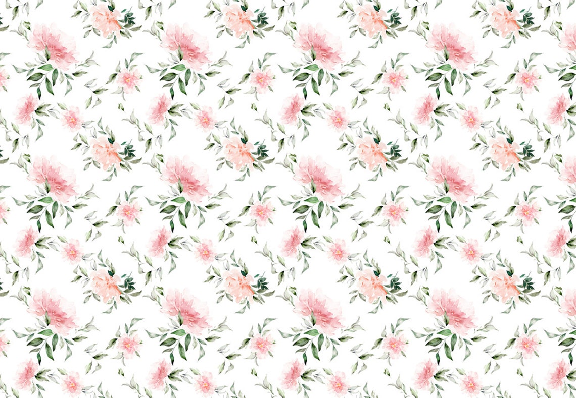 Printable Pink Watercolour Floral Background Pages. 10 A4 | Etsy Canada