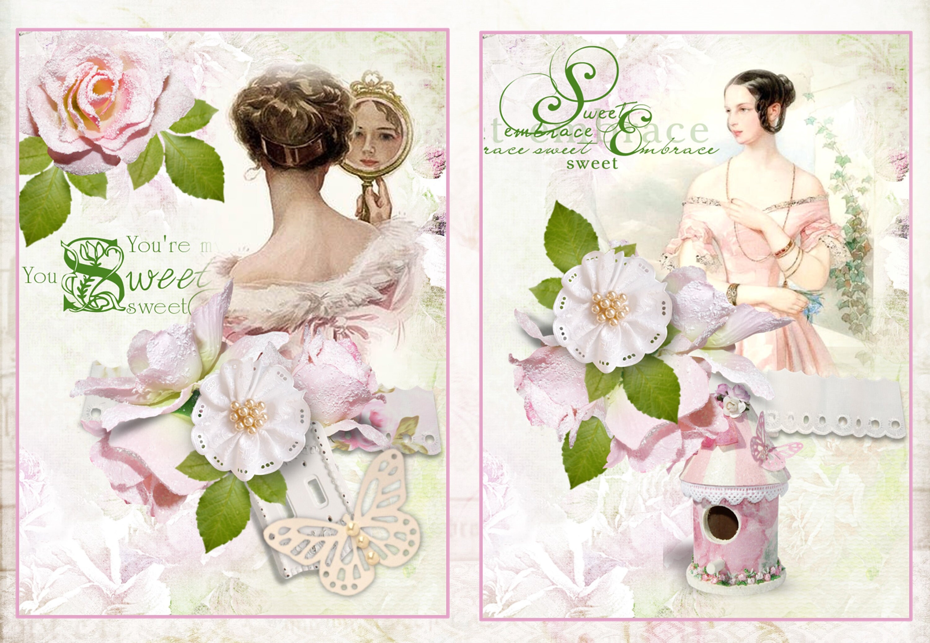 Printable Shabby Chic Journal Kit. With Free Ephemera. JPEG - Etsy UK