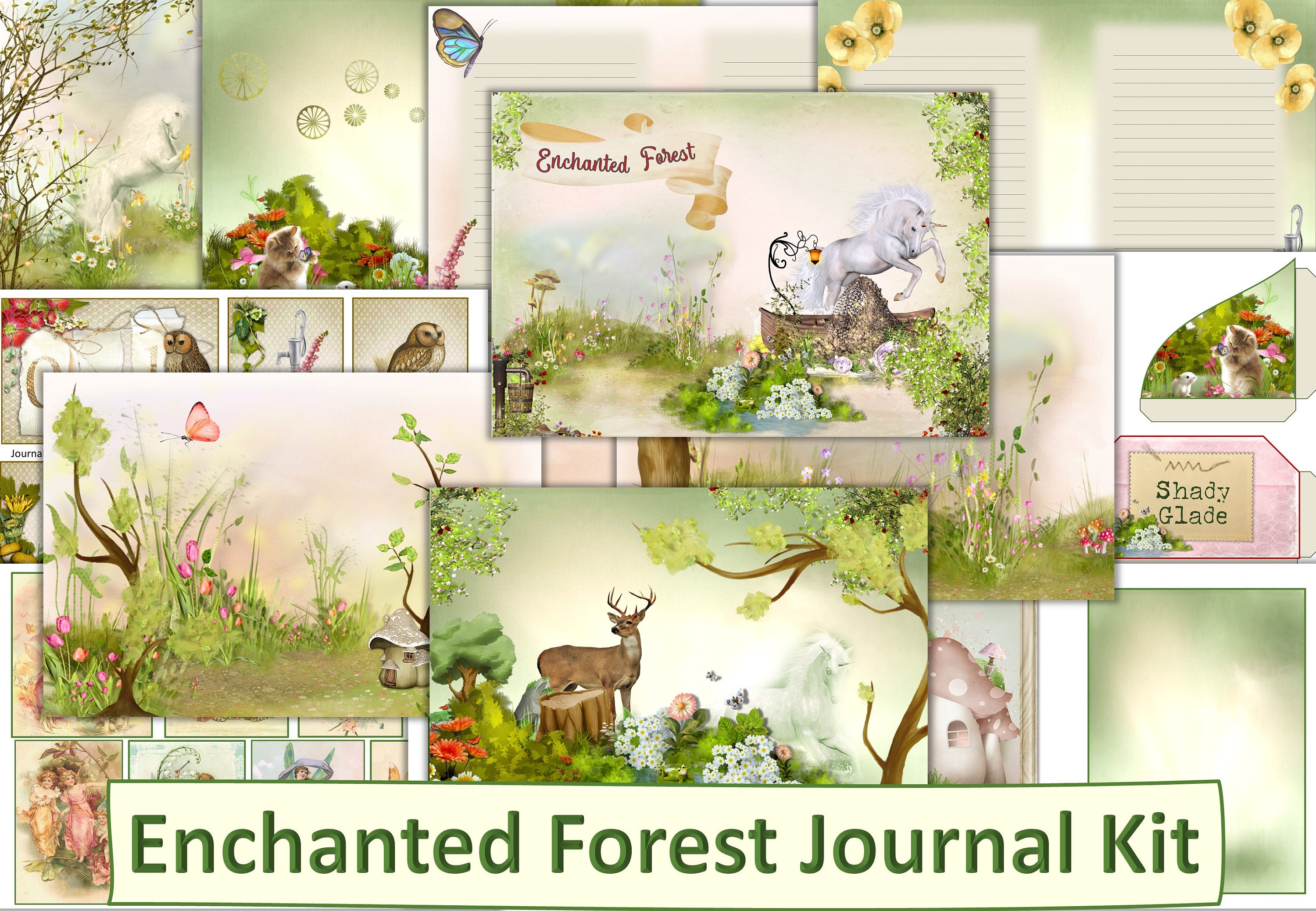 Printable Enchanted Forest Journal Kit With Free Ephemera. - Etsy