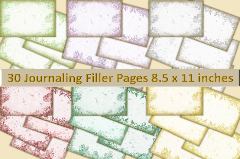 Printable Journal Pages. 30 Filler Pages in Six Different - Etsy UK