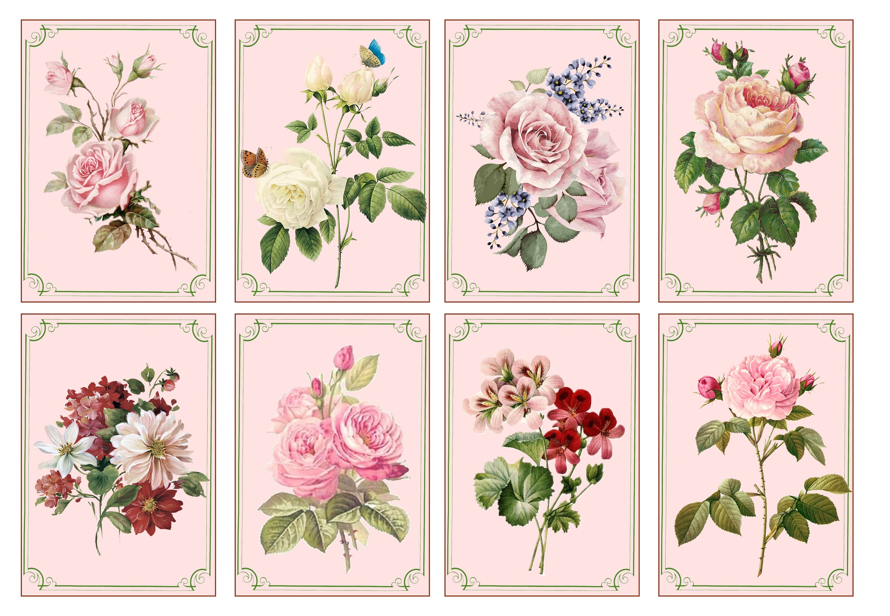 Printable Shabby Chic Journal Kit. With Free Ephemera. JPEG - Etsy UK