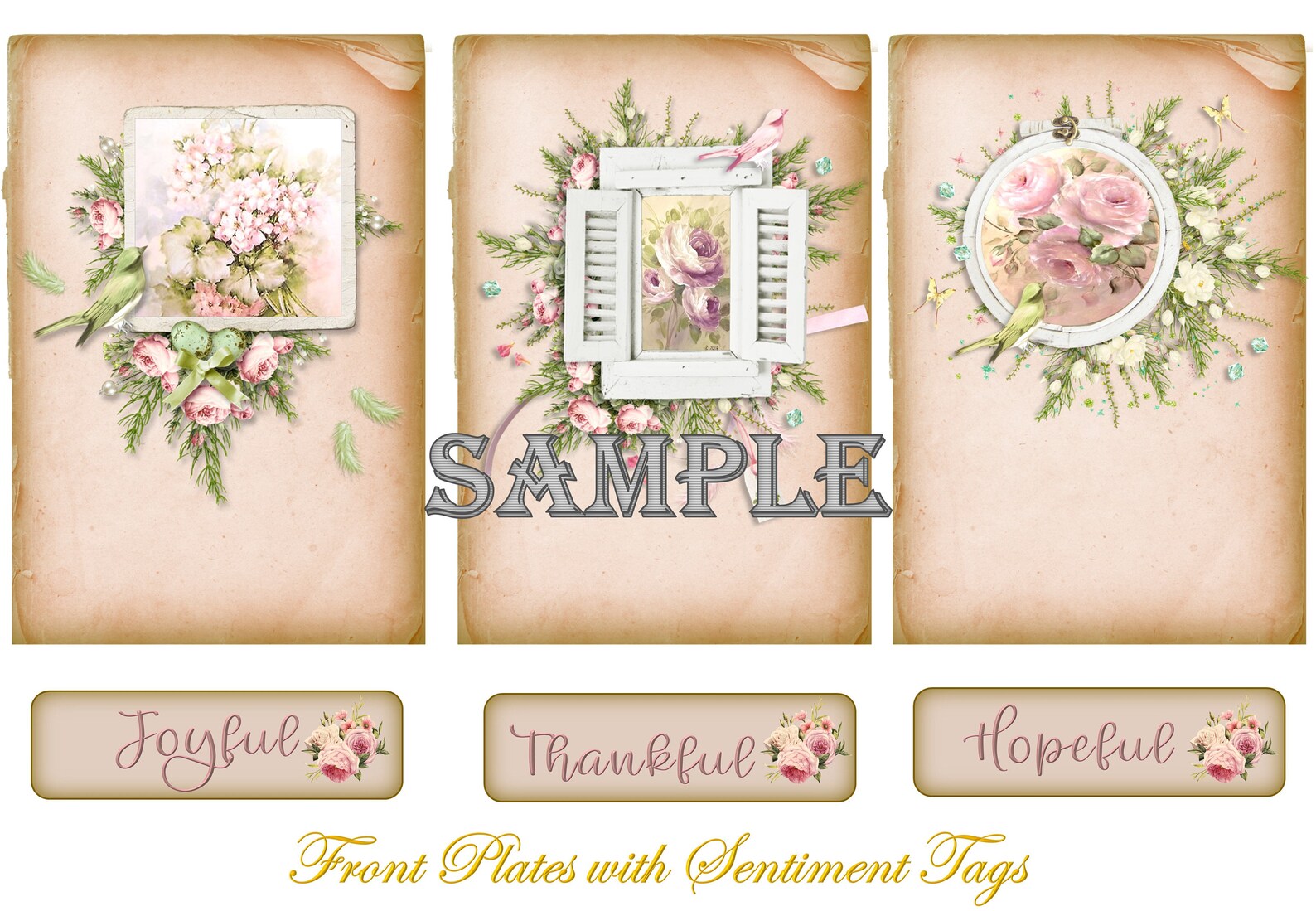 Printable Junk Journal Kit With Free Ephemera. Shabby Chic Collage ...