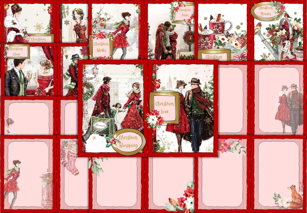 Printable Christmas Journal Pages. Modern Christmas Journal. 10 A4 ...