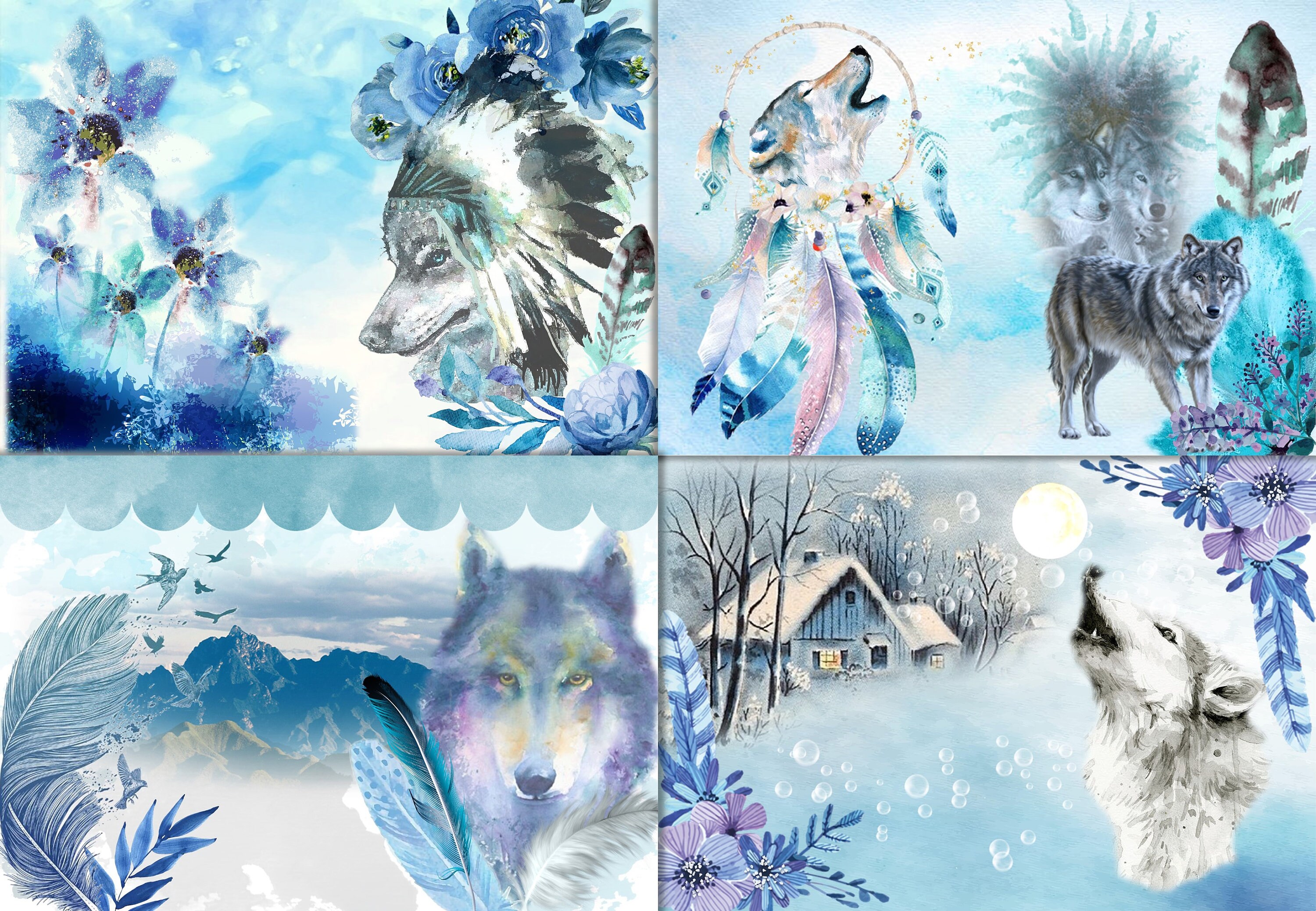 Printable Spirit Wolf Journal Kit. 27 Pages. Lots of Ephemera - Etsy