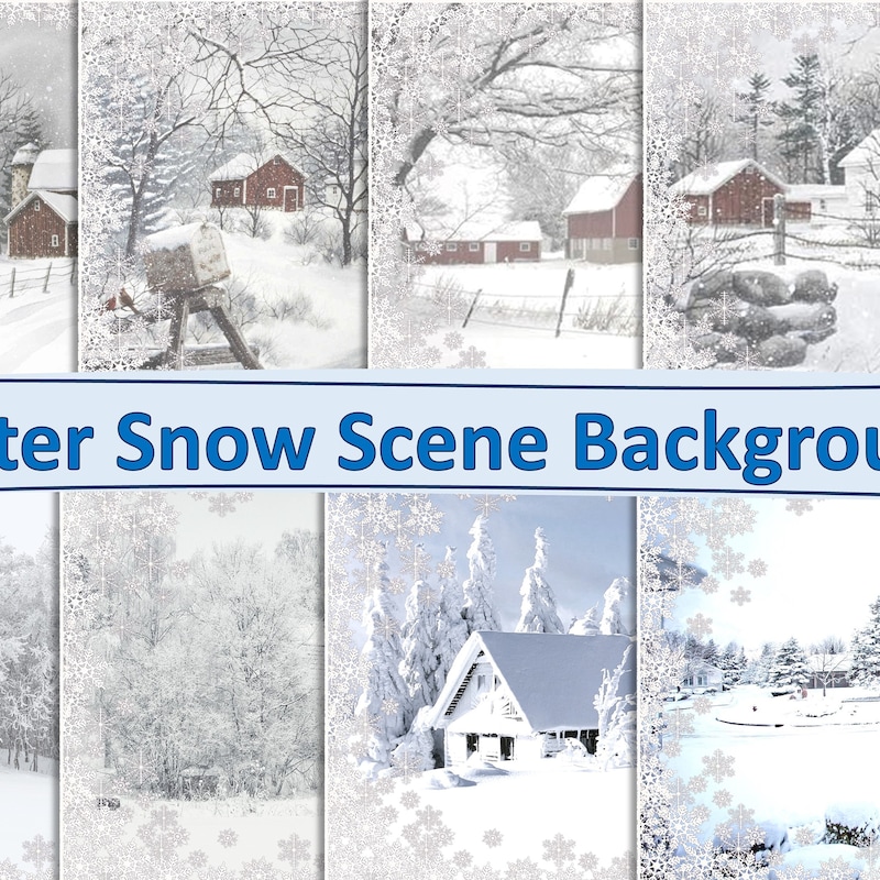 Winter Snow Scene - Etsy