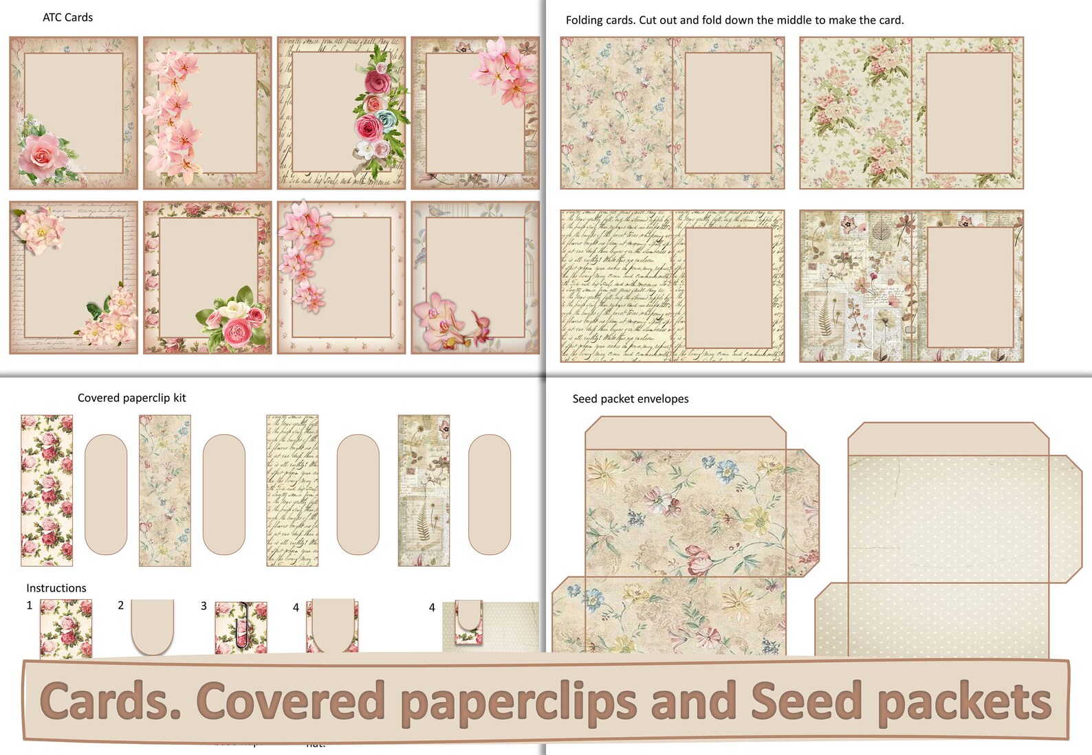 Printable Journal or Scrapbook Ephemera Kit. 65 Pieces. Shabby - Etsy UK