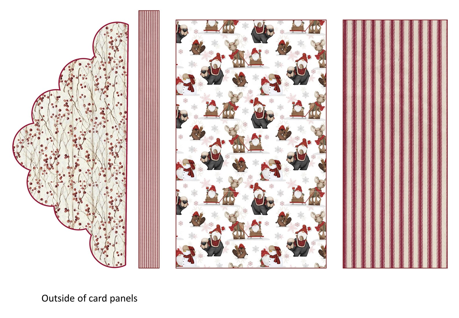 Christmas Tri Fold Folio Card With Decoupage and Pockets JPEG and PDF - Etsy UK