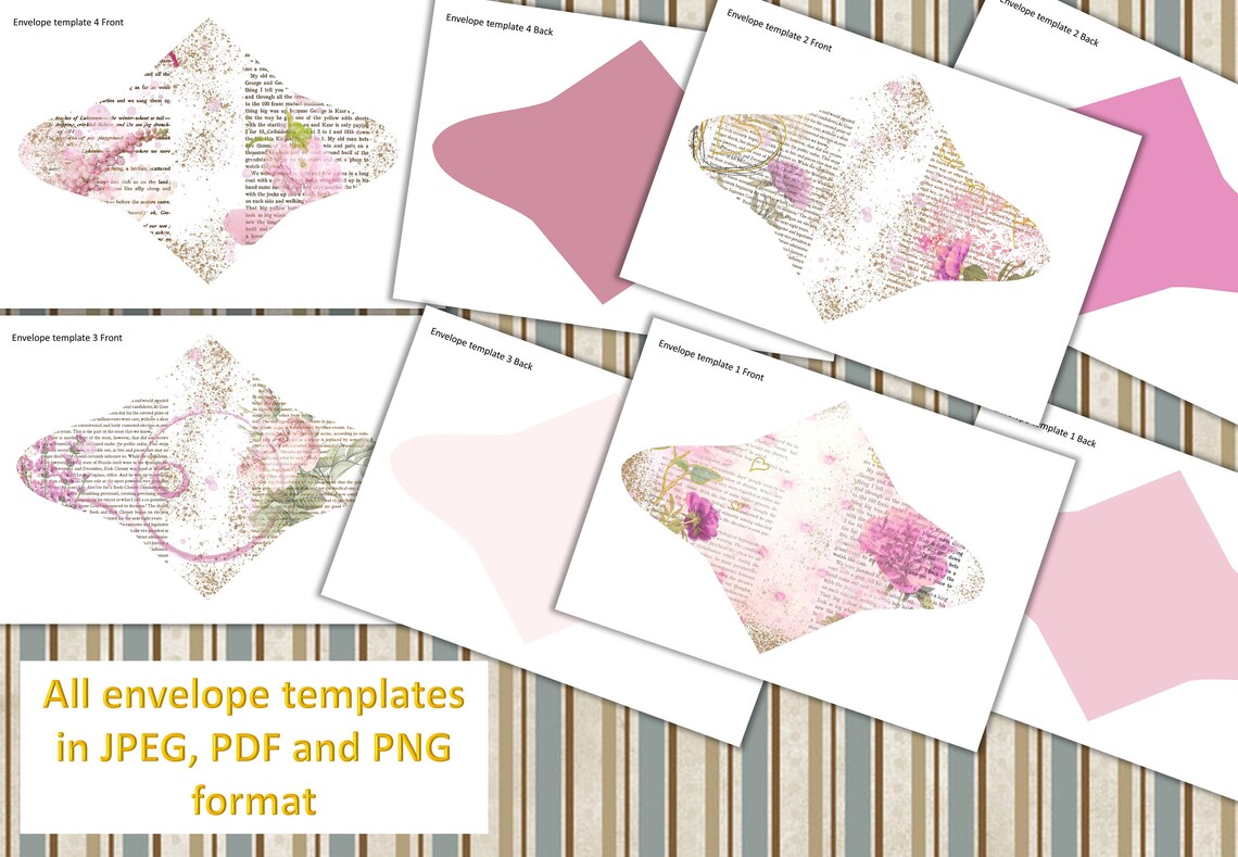 Printable Shabby Chic Envelope Ephemera Kit With Inserts. 4 - Etsy