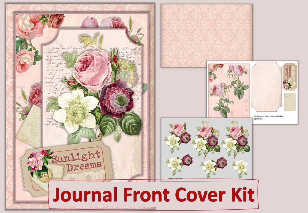 Printable Botanical Journal Cover Kit or Page Kit Card Front. - Etsy