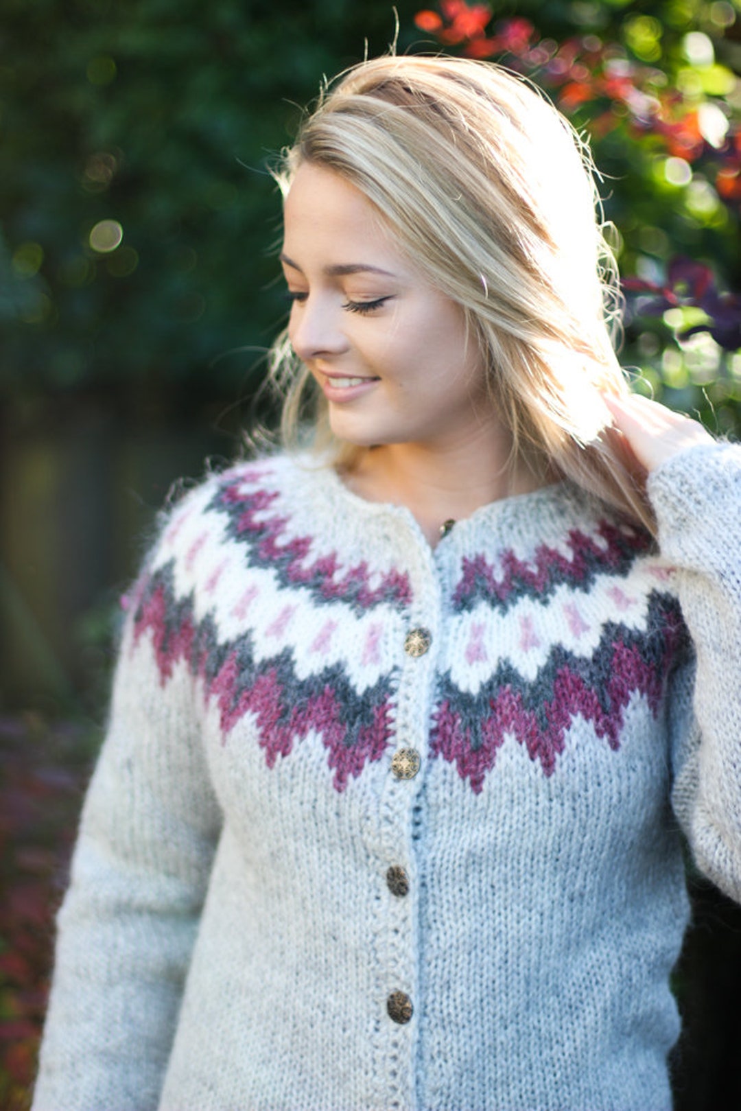 Cardigan, Handknitted From Pure Wool. - Etsy