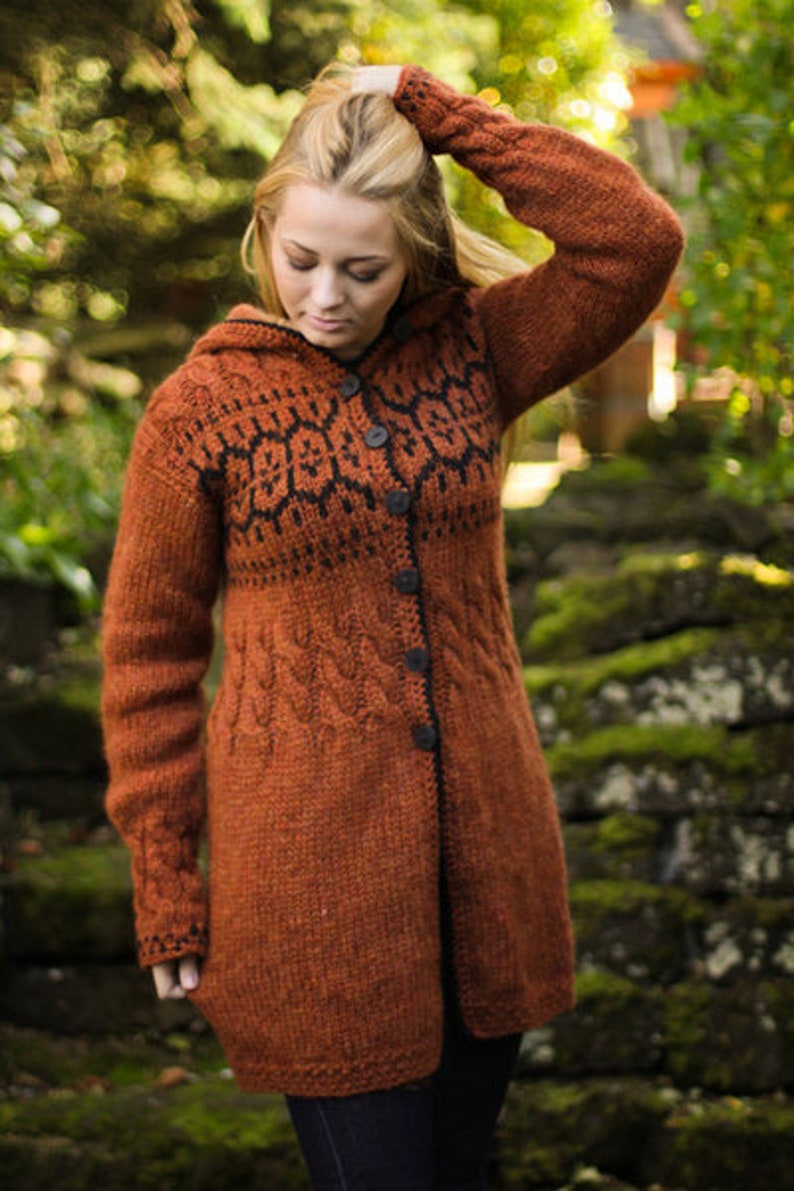Cardigan Handknitted From Pure Icelandic Wool. - Etsy
