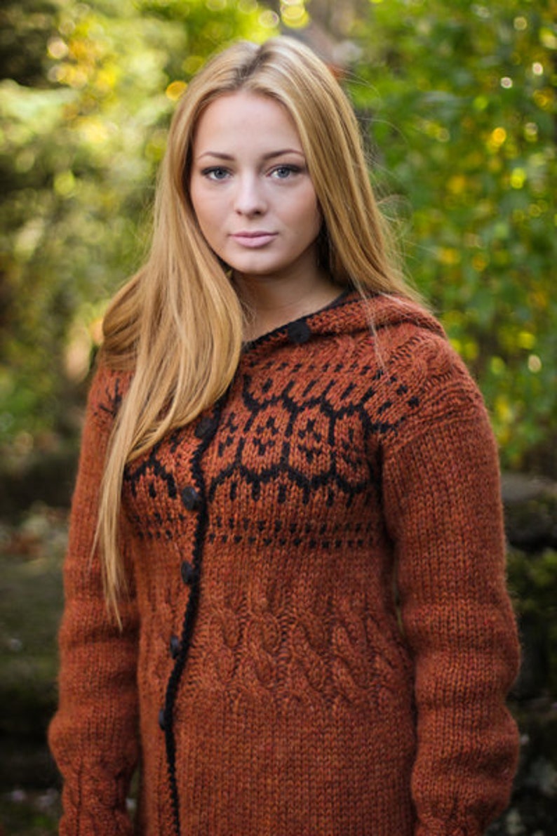 Cardigan Handknitted From Pure Icelandic Wool. - Etsy