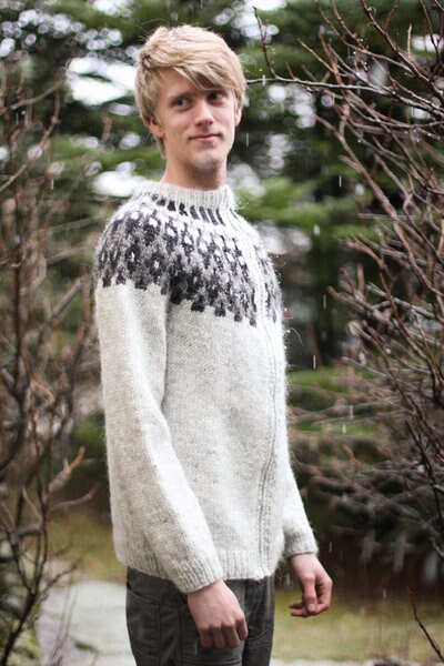 Cardigan, Handknitted From Pure Icelandic Wool. - Etsy