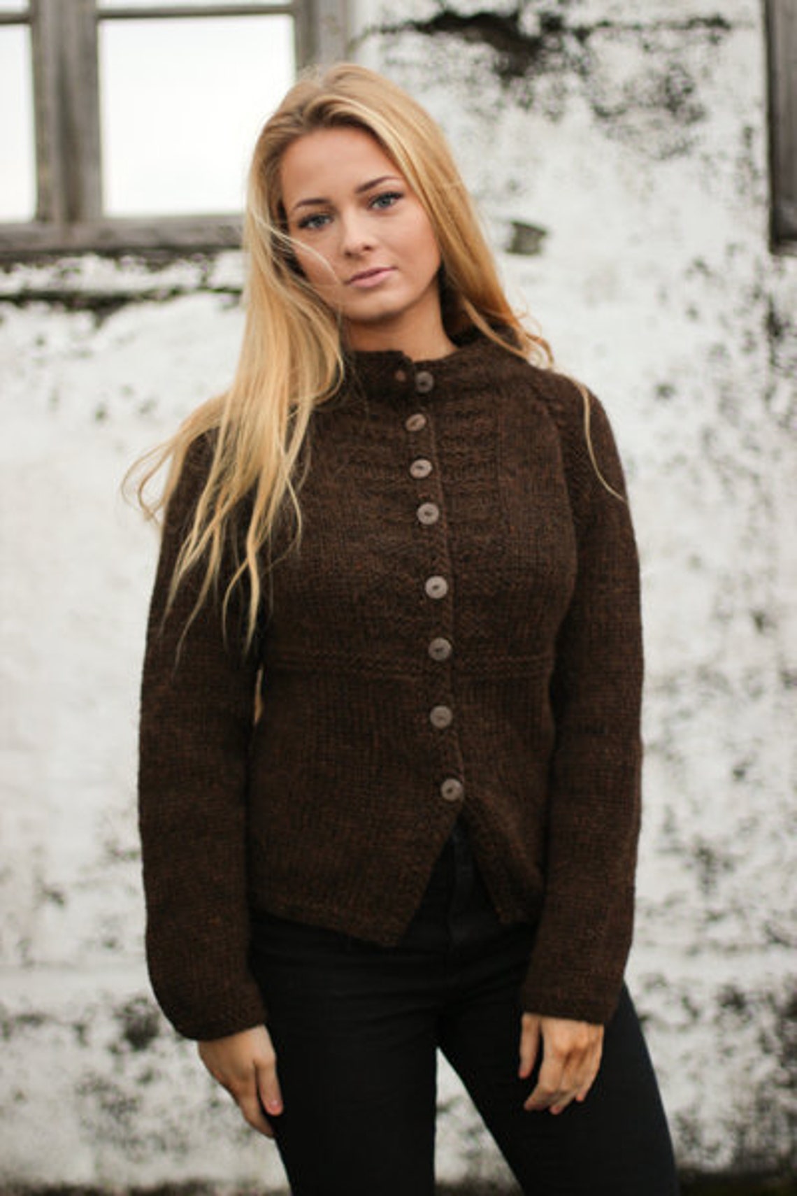 Cardigan, Handknitted From Pure Icelandic Wool. - Etsy