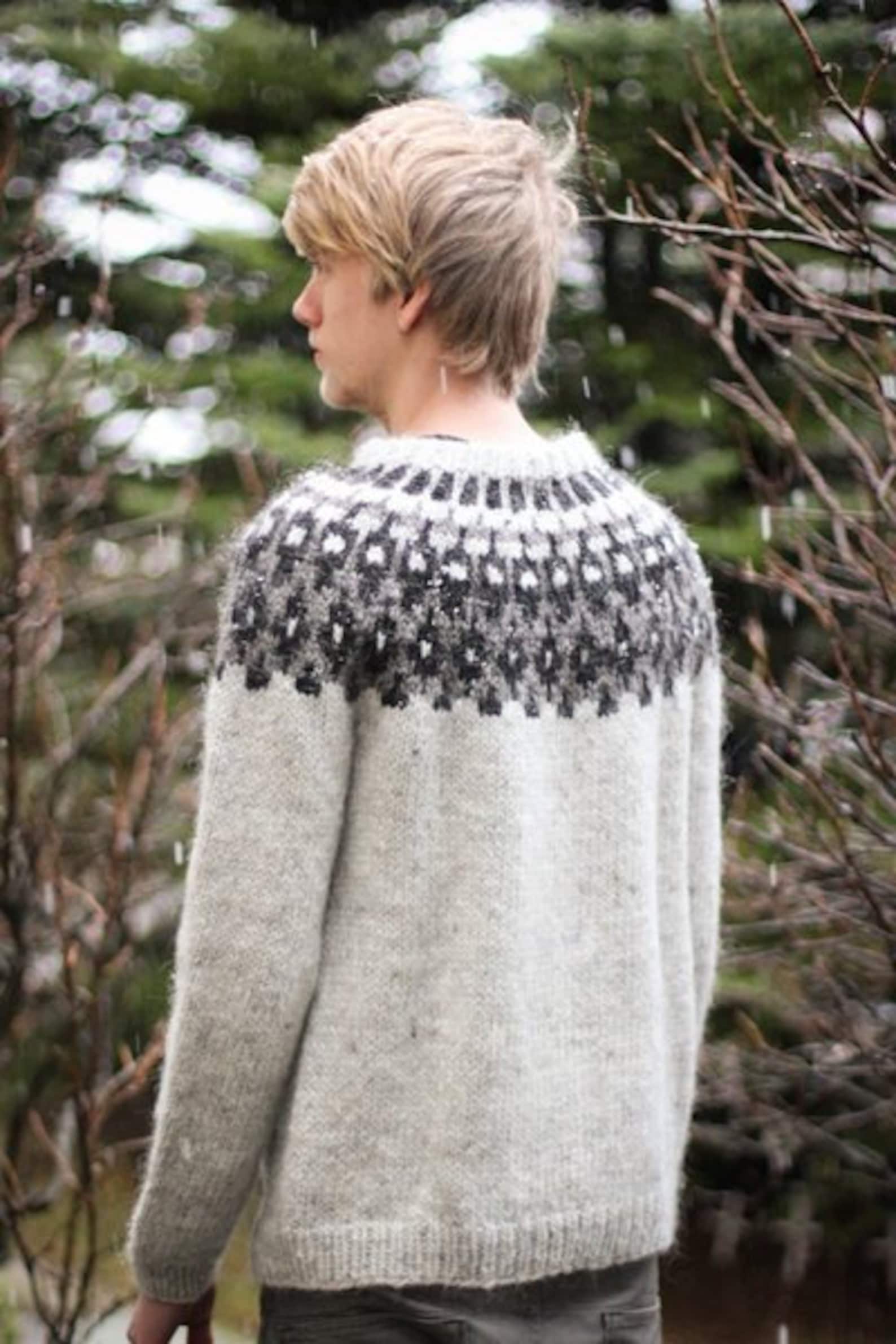 Cardigan, Handknitted From Pure Icelandic Wool. - Etsy