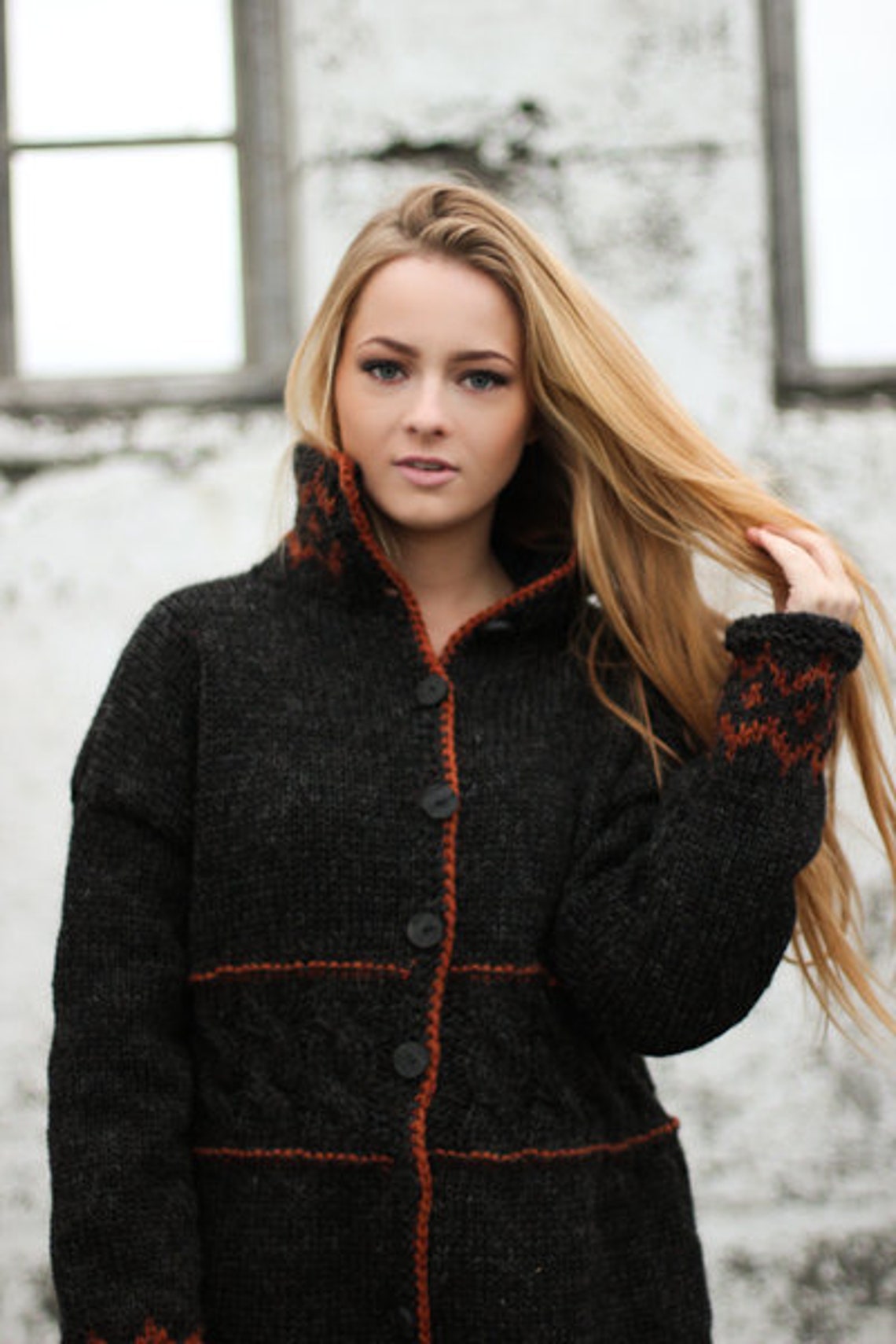 Cardigan, Handknitted From Pure Icelandic Wool. - Etsy