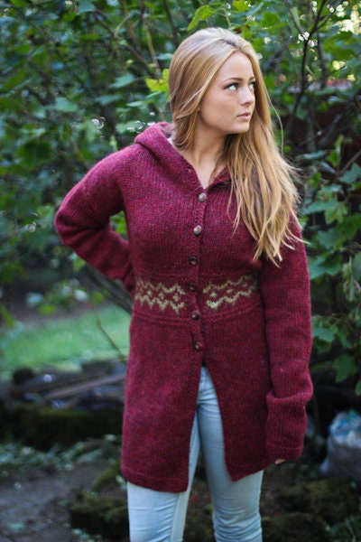 Cardigan Handknitted From Pure Icelandic Wool. - Etsy