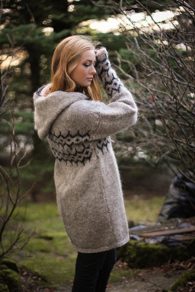 Cardigan, Handknitted From Pure Icelandic Wool. - Etsy